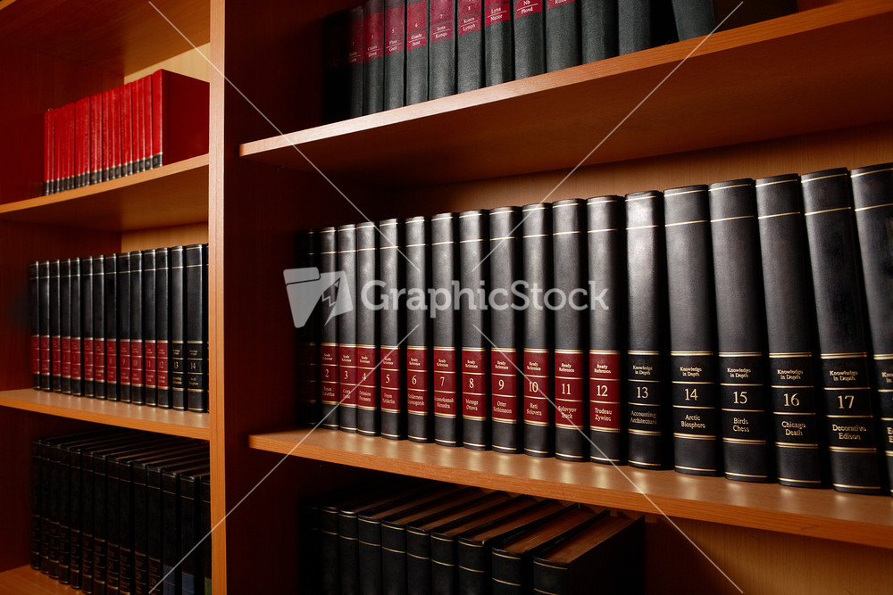 Photo Of Shelves With Books In Big Library Of Educational Institution ...