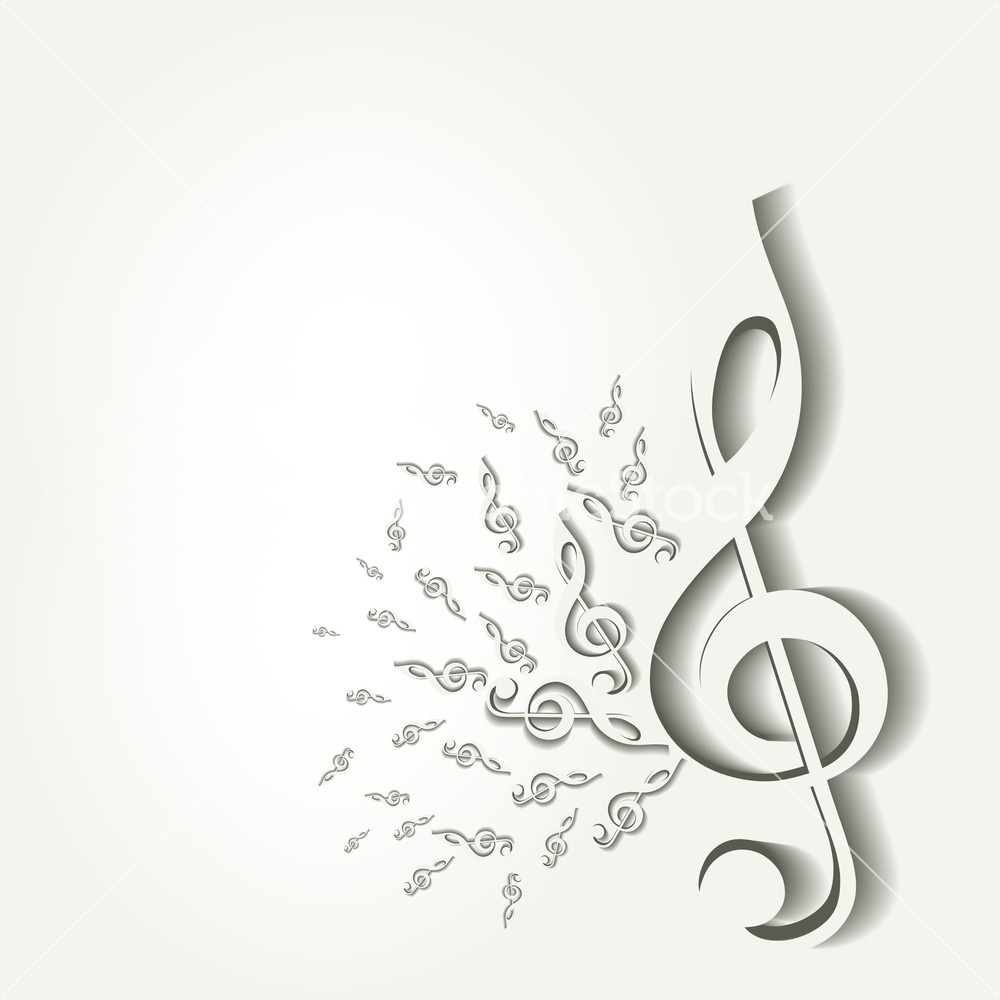 Notas Musicales De Arte Abstracto