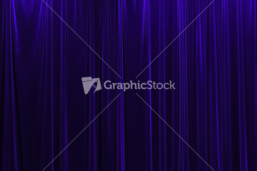 Blue Curtain - Stock Image - Everypixel