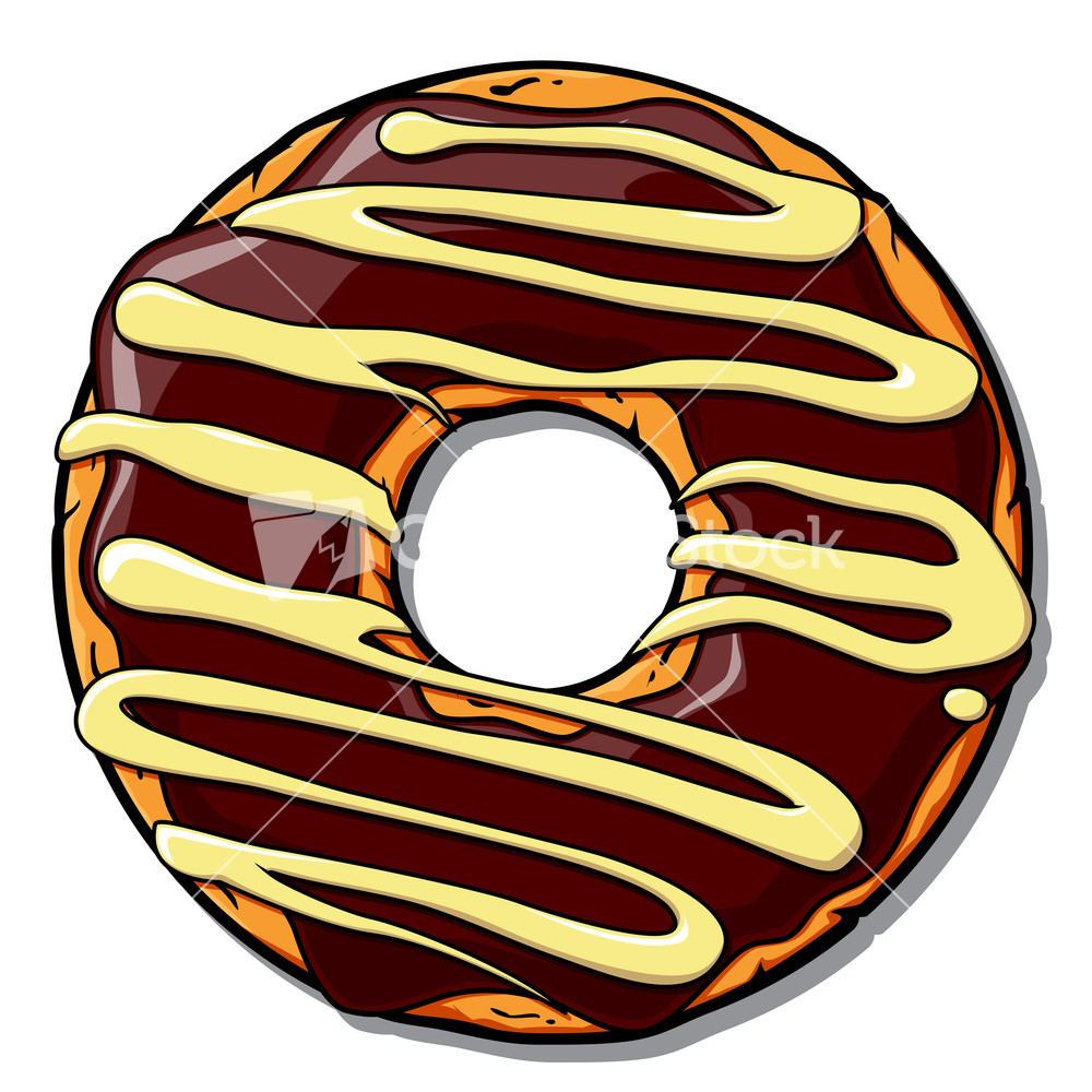 Cartoon Donut Illustration.