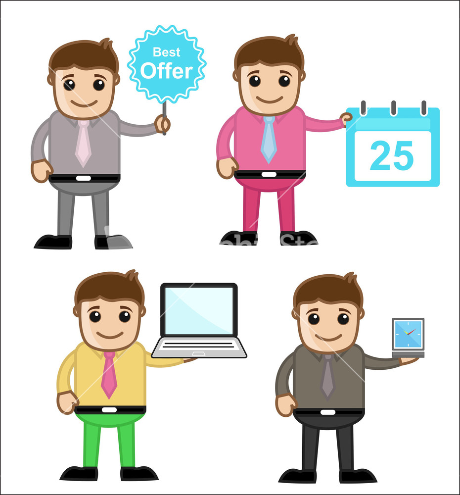 Cartoon Office People Stock Image