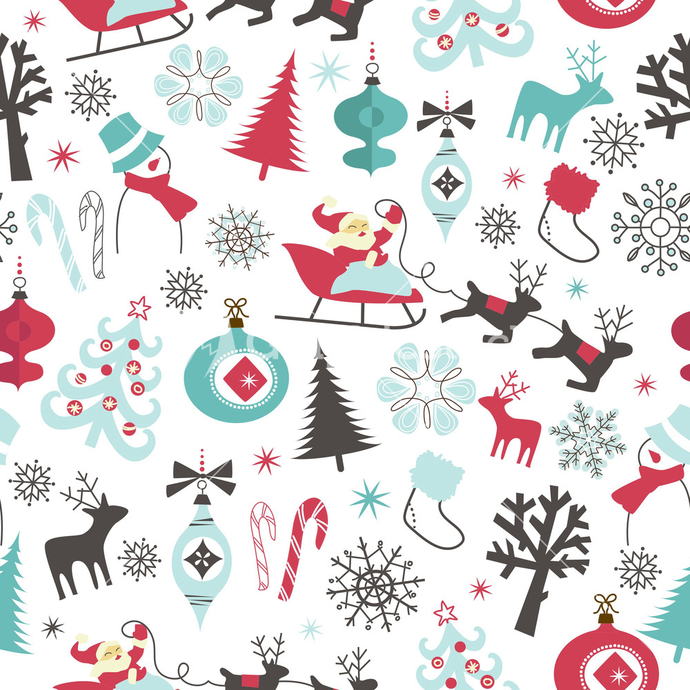 Christmas Seamless Pattern Stock Image