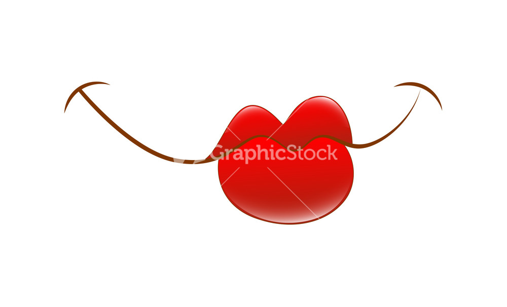 Female Cartoon Lips Vector Stock Image