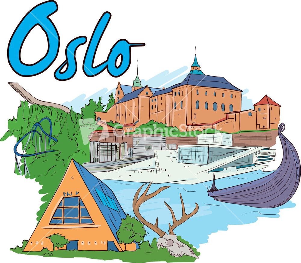 Oslo Vector Doodle