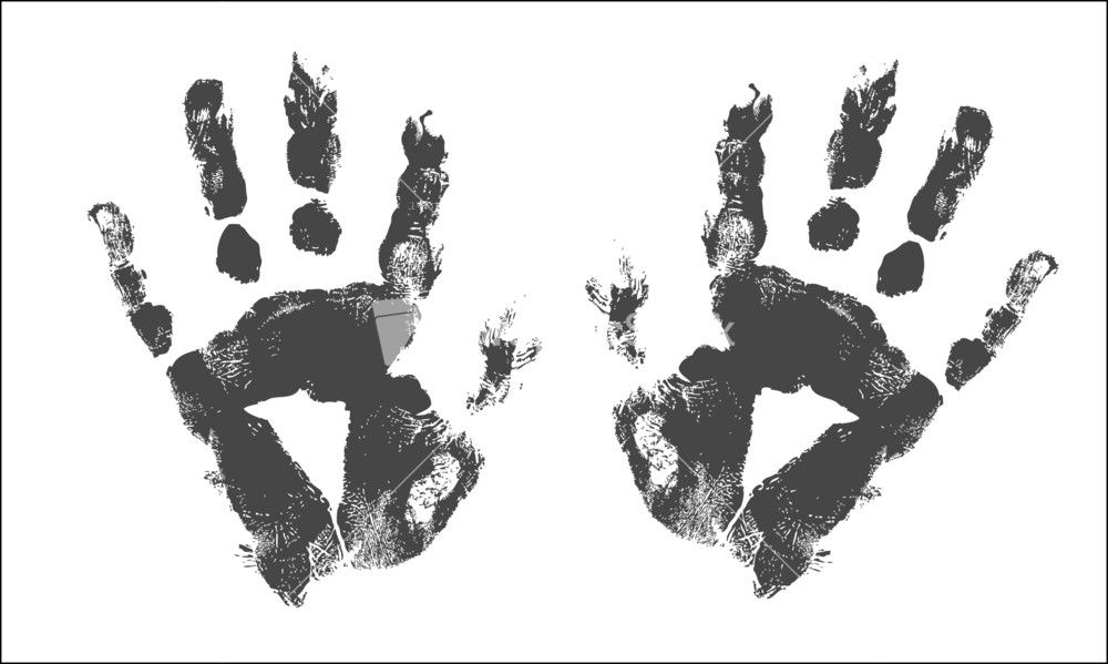 Scary Hand Prints Stock Image