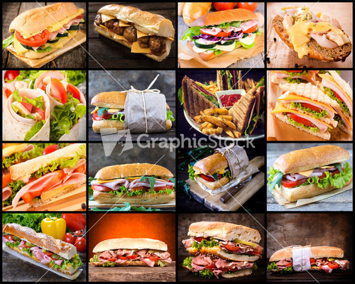 Junk Food Collage Stock Image