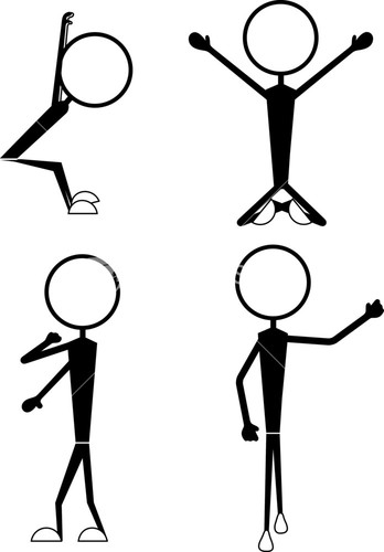 Funny Male And Female Stick Figures