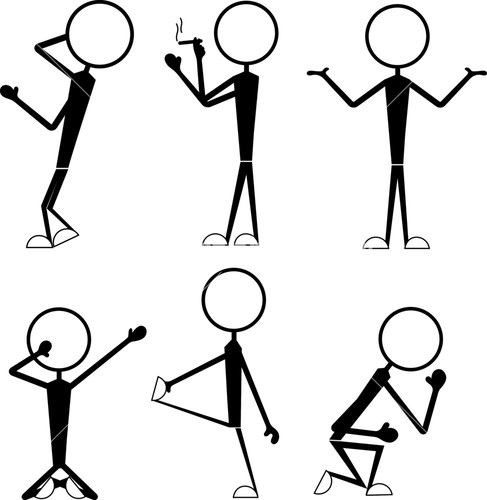 Funny Male And Female Stick Figures